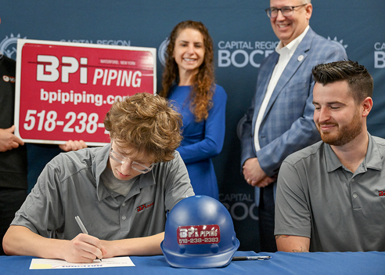 Spencer Schrom Attends CTE Signing Day - Schalmont